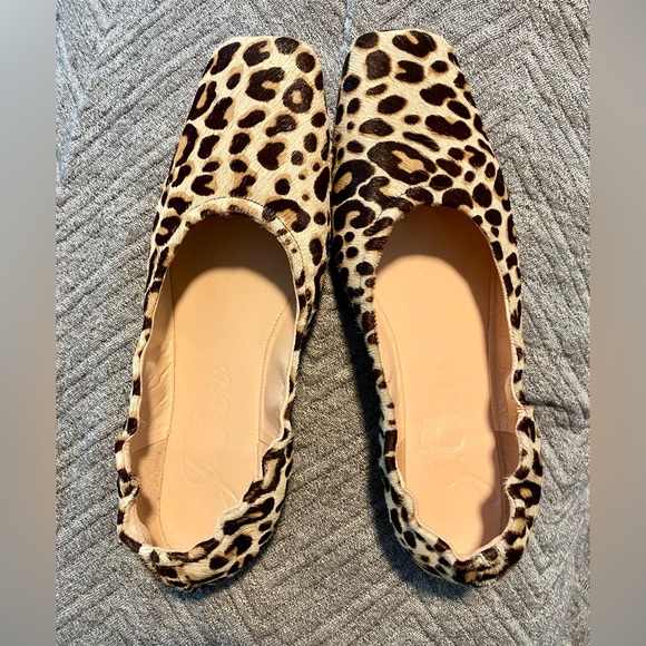 J. Crew | Shoes | J Crew 224 Trend Animal Print Scrunchie Ballerinas ...